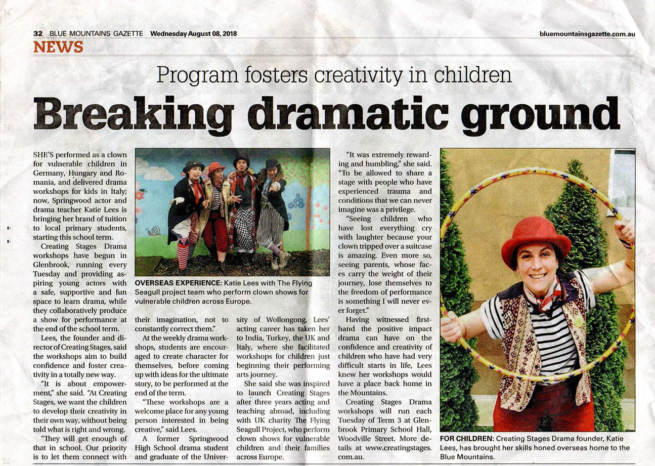 ‘Creating Stages’ – Katie Lees